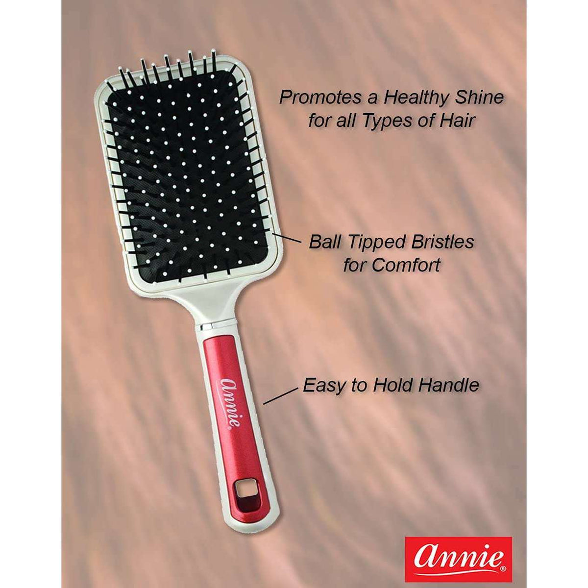 Annie Pearly Deluxe Paddle Brush Red – Annie International