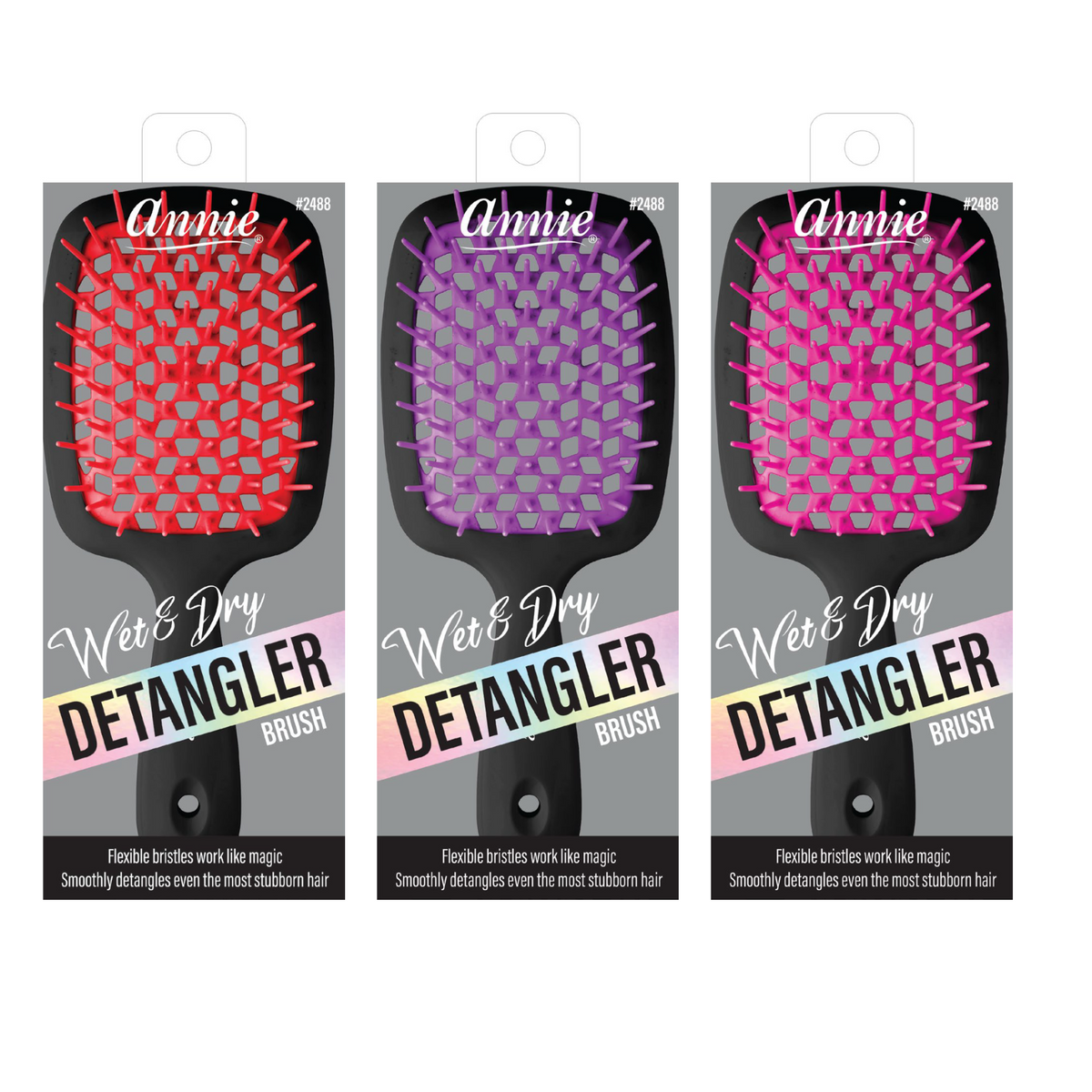 Annie Wet & Dry Detangling Hair Brush Black – Annie International