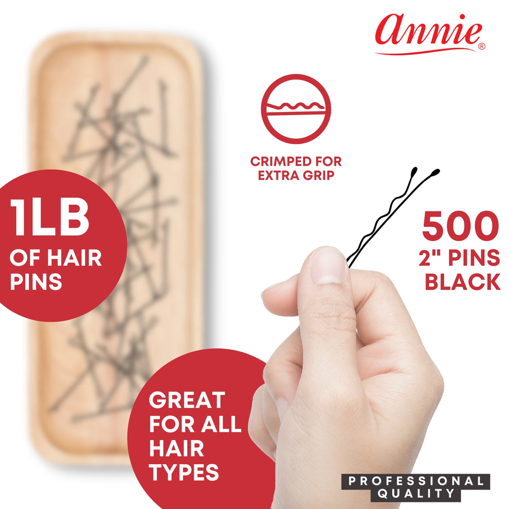 Annie Bob Pins Crimped 2 Inch, 1lb Box, Black – Annie International, Inc.