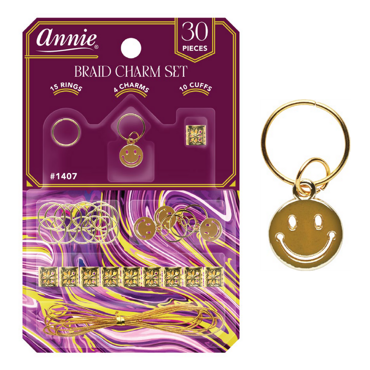 Annie Braid Charm Set, Smiley Face – Annie International