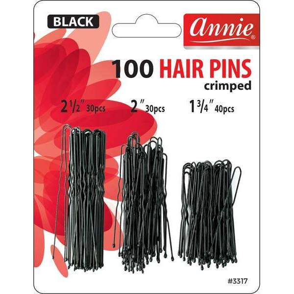 Annie Hair Pins 2 1/2" And 2" & 1 3/4" 100Ct Black – Annie ...
