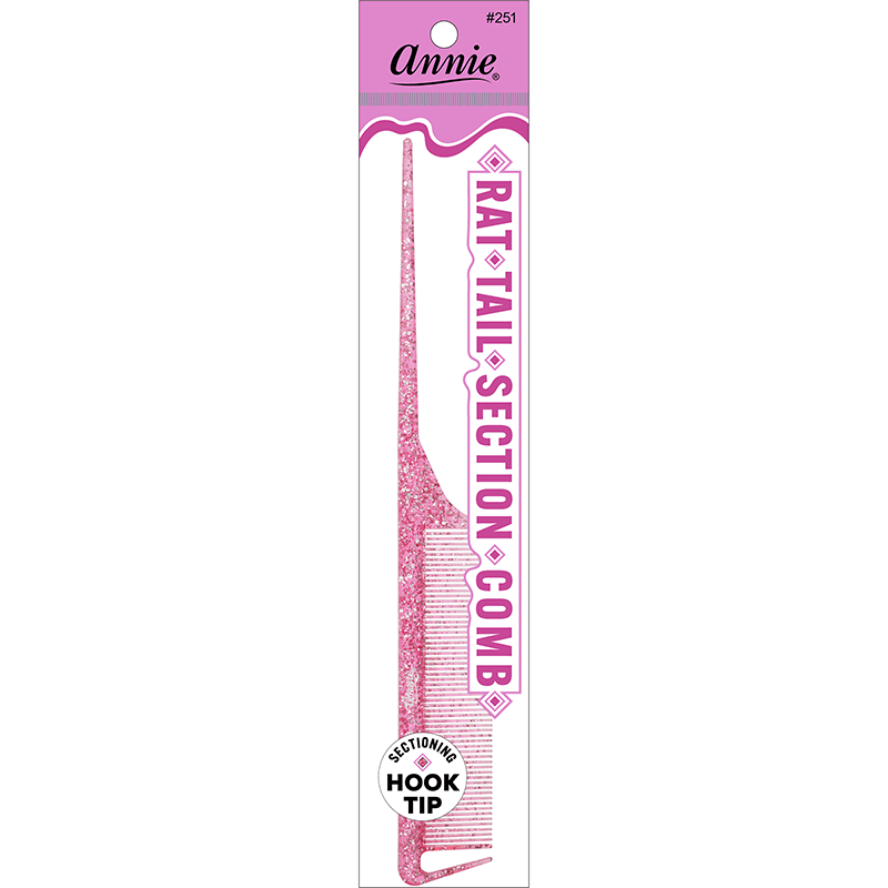 Annie Luminous Rat Tail Section Comb Asst Colors – Annie International ...