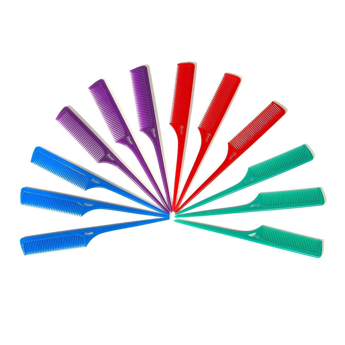 Annie Rat Tail Comb Set 12Ct Asst Color – Annie International